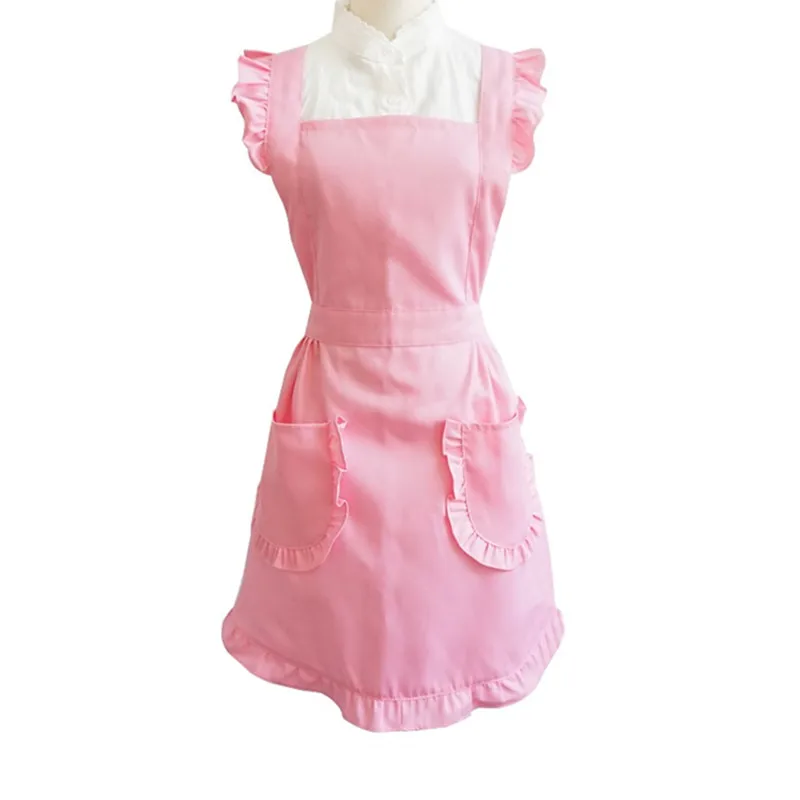 Polyester Cotton Frilly Apron Florist Waitress Coffee Shop, 58% OFF