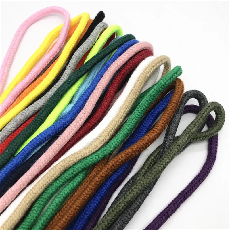 10M*6mm Color Cotton Rope Sweater Hat Rope Sports Pants Waist Round ...