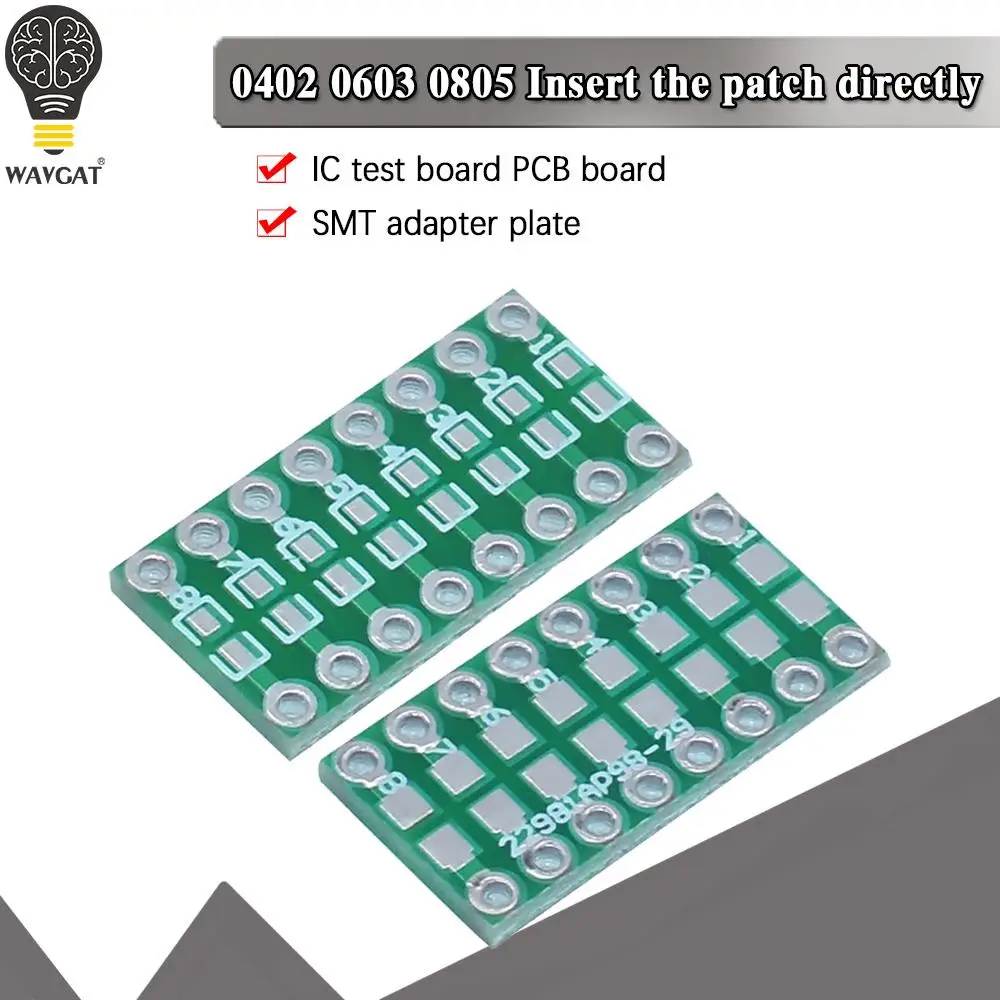 20pcs-SMT-DIP-Adapter-Converter-0805-0603-0402-Capacitor-Resistor-LED ...