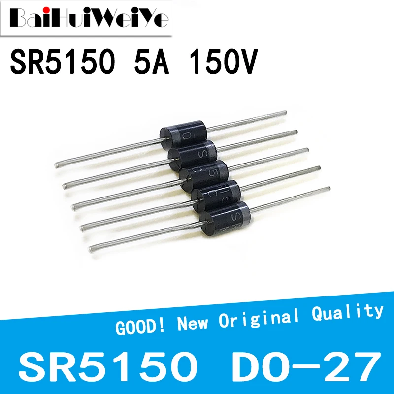 10Pcs-Lot-SB515-SR5150-SB5150-MBR5150-SR515-5A150V-DO-27-DO27-Schottky ...