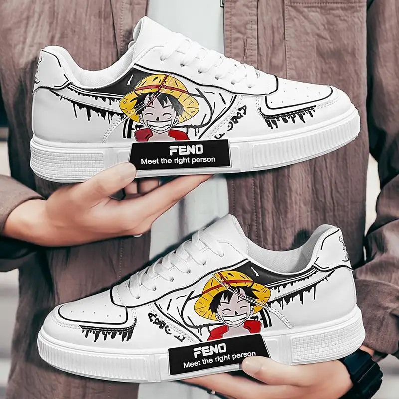 One Piece Luffy White Sneakers | One piece Merchandise | Up to 80% Off ...