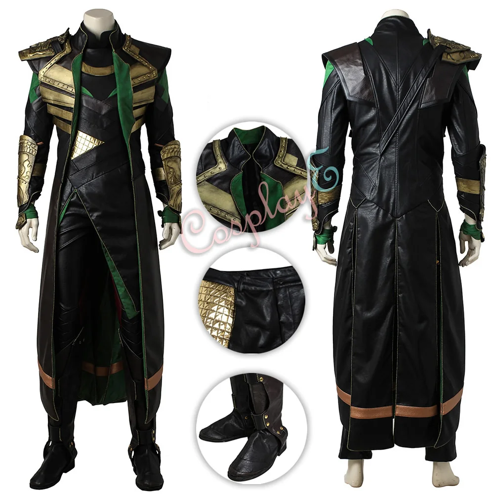 Loki Costume Thor: The Dark World Cosplay Loki Odinson Full Set Deluxe ...