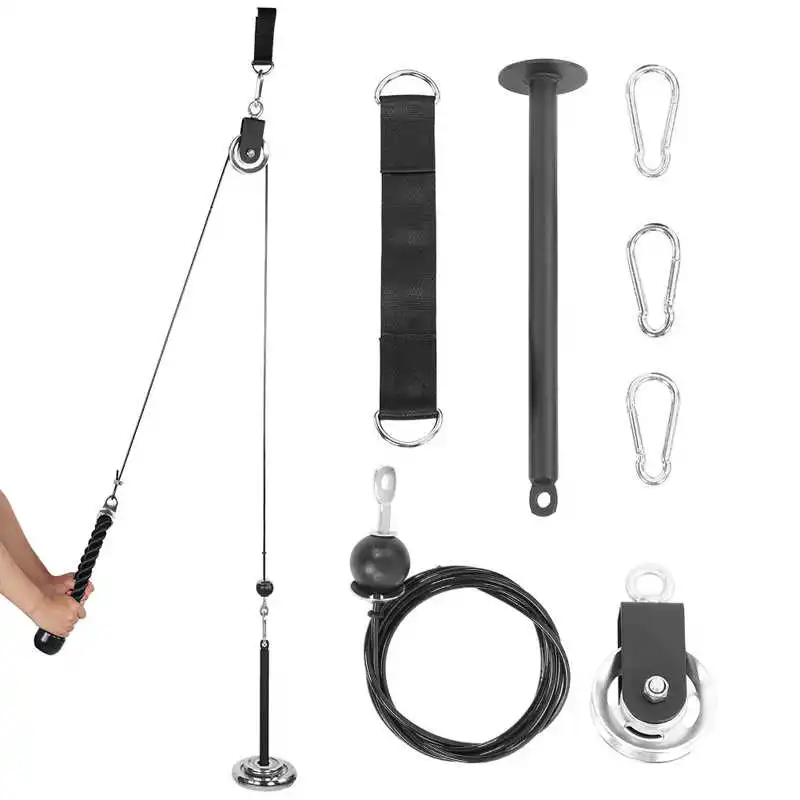 DIY Home Gym Lift Pulley System Fitness Equipment Strength Training Kit ...