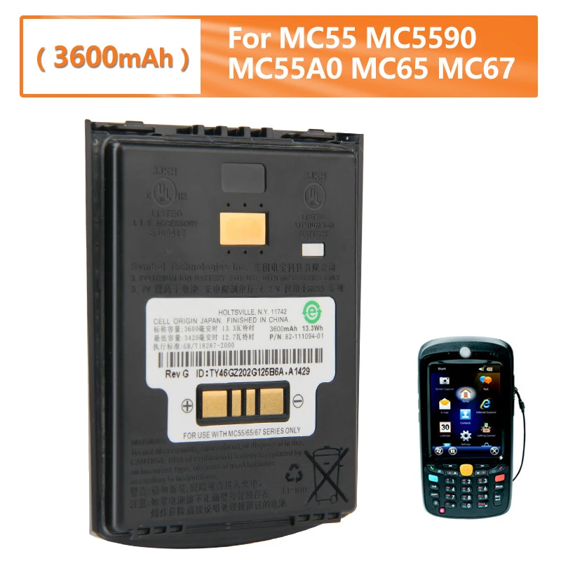 Original Replacement Battery For Motorola ZEBRA MC55 MC5590 MC55A0 MC65 ...