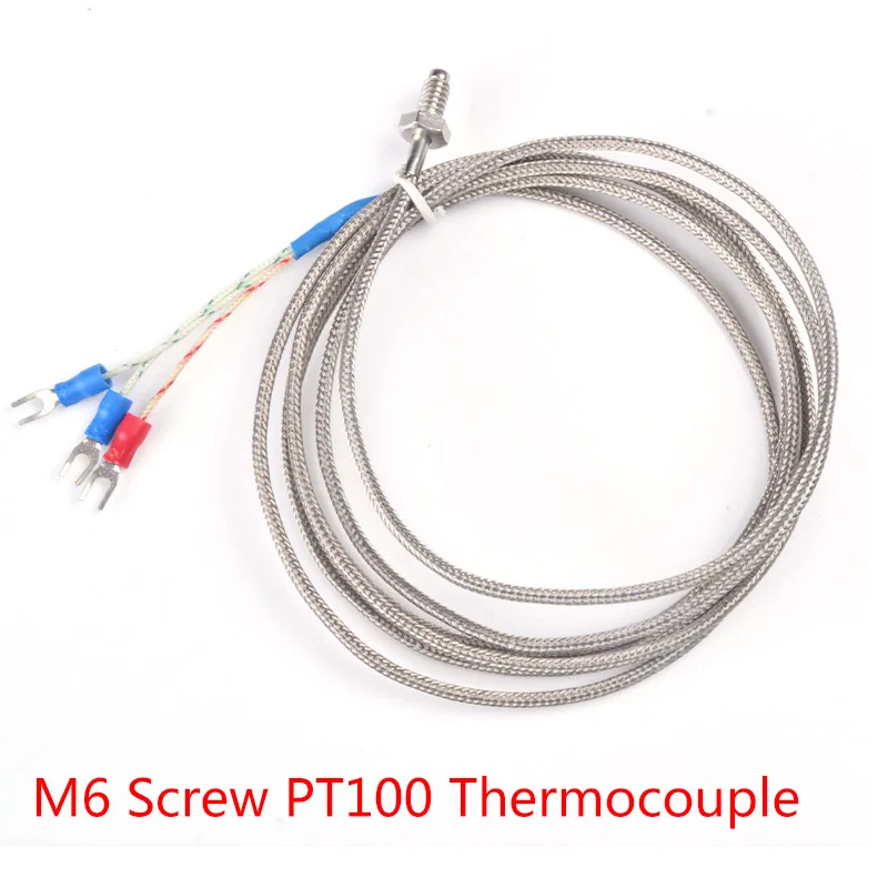 M6 Screw Bolt Head PT100 RTD Resistance Temperature Detector Thermal ...