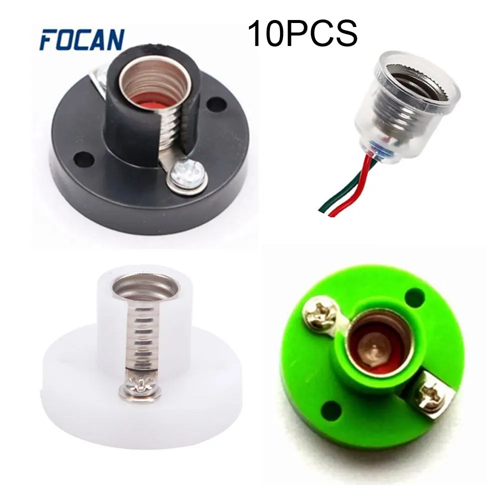 10PCS-lot-DIY-E10-Screw-bulb-Holder-Teaching-Experiment-Flat-Lamp-Bases ...