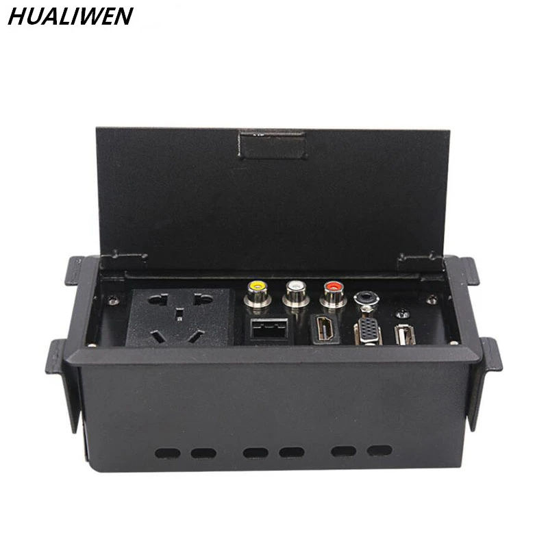 Ld-206 Sliding Cover Desktop Socket Hidden Desktop Multimedia Socket ...