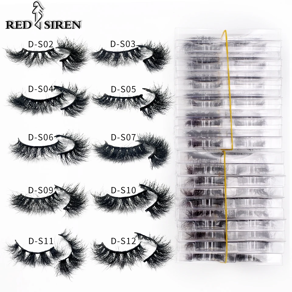 RED-SIREN-Makeup-Eyelashes-Wholesale-Items-5-50-Pairs-Messy-Curling ...