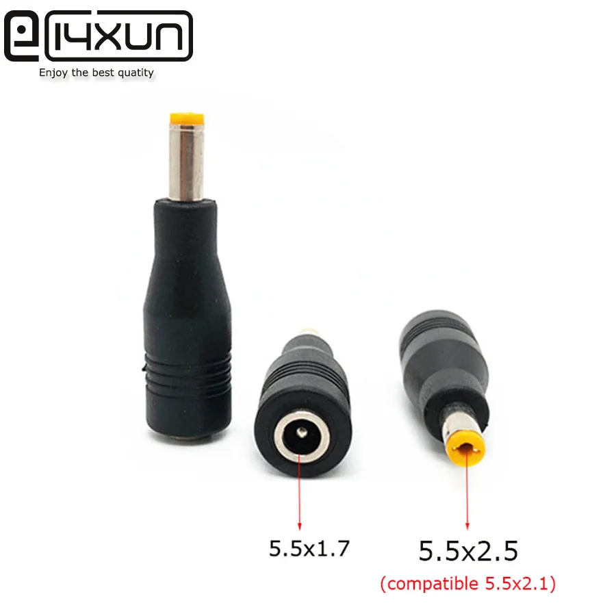 1pcs 5.5x1.7/5.5*1.7mm female jack to 5.5x2.5 (compatible 5.5x2.1mm ...