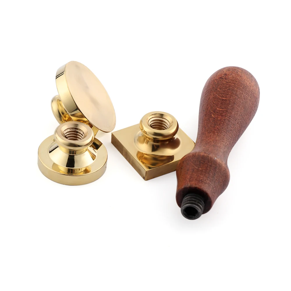 Wooden Wax Sealing Stamp Handle Brass Sealing Wax Stamps Head Retro ...