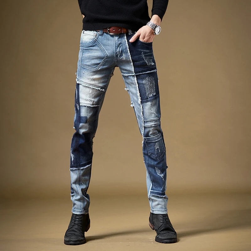 Free Shipping New Men's Male Denim Jeans Autumn Winter American Street ...