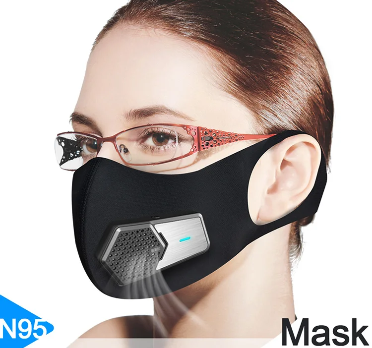 2020 PM2.5 Dustproof Mask Smart Electric Fan Masks Anti Pollution ...