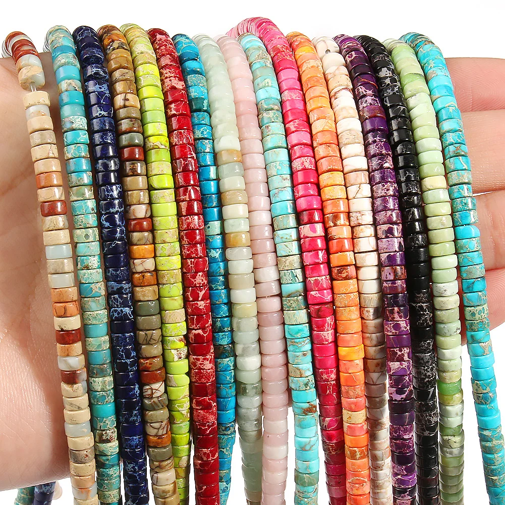 4x2mm-Flat-Round-Disc-Beads-Natural-Stone-Sea-Sediment-Jasper-Beads ...