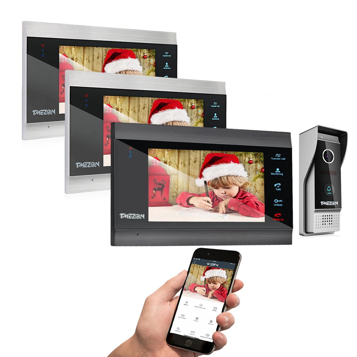 Tmezon-interfone Com Sistema De Vídeo Ip Smart, Vídeo Sem Fio, Wi-fi, 3 ...