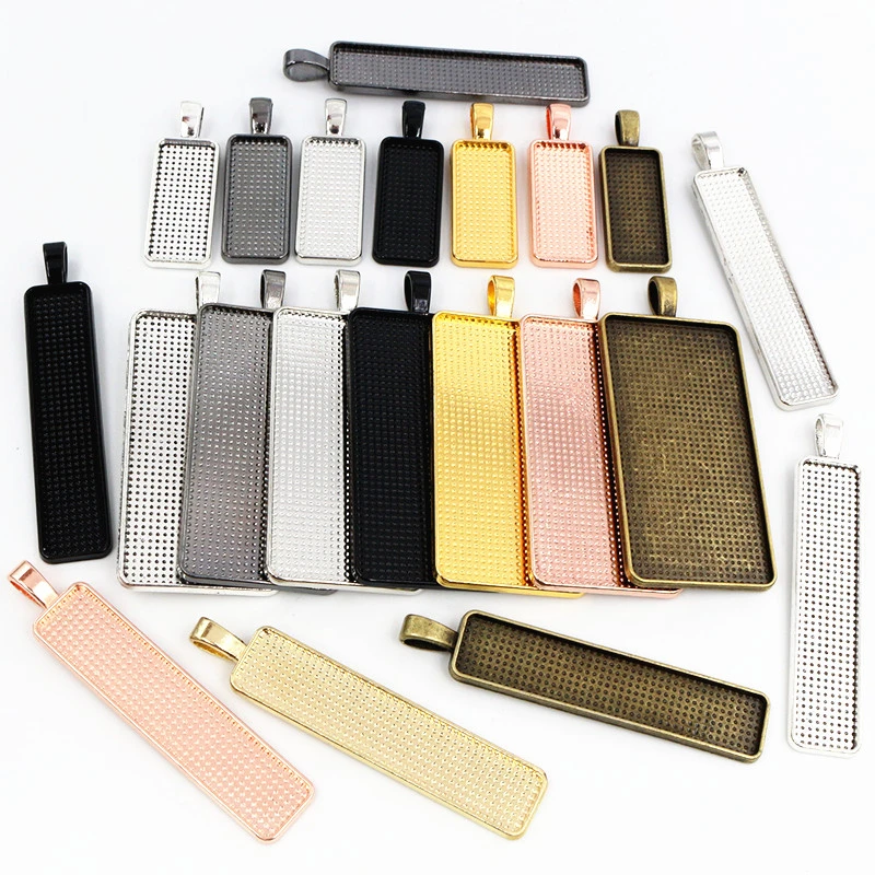 Hot Sales 10x25/10x50/25x50mm Cameo Rectangle Bezels Blank Pendant ...