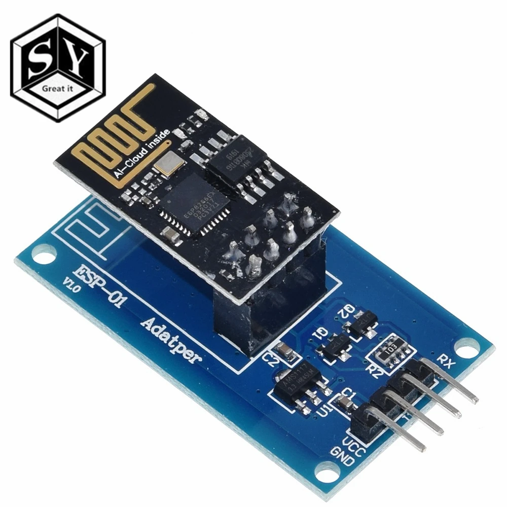 ESP8266-ESP-01-Serial-WiFi-Wireless-Adapter-Module-3-3V-5V-Esp01-Breakout-PCB-Adapters ...