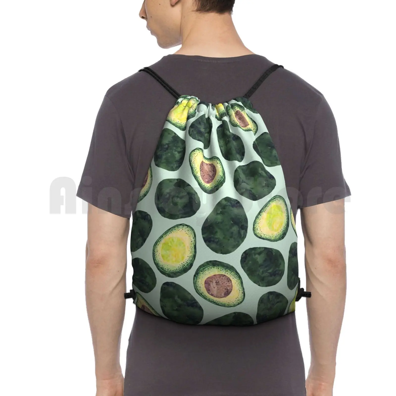 Avocado-Addict-Backpack-Drawstring-Bags-Gym-Bag-Waterproof-Avocado ...