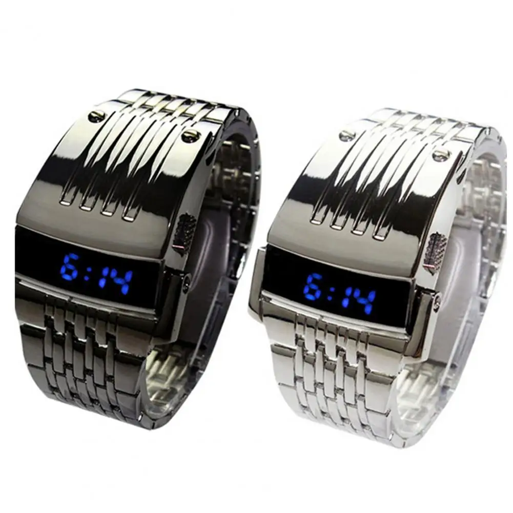 Wrist-Watch-LED-Automatic-Energy-Saving-Mode-Stainless-Steel-Digital ...