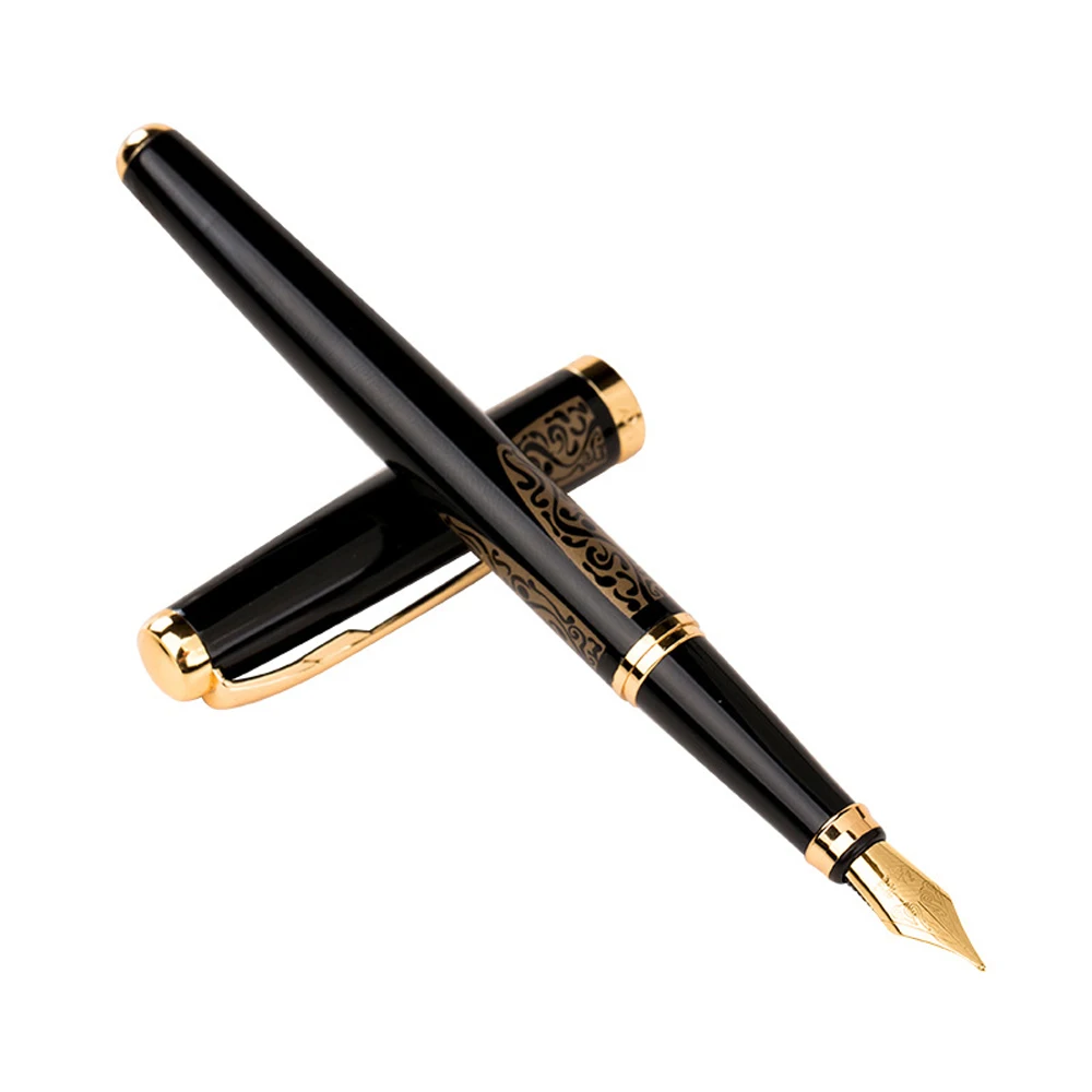 Hongdian-5008-Black-Metal-Fountain-Pen-Ink-Pen-Iridium-Fine-Nib ...