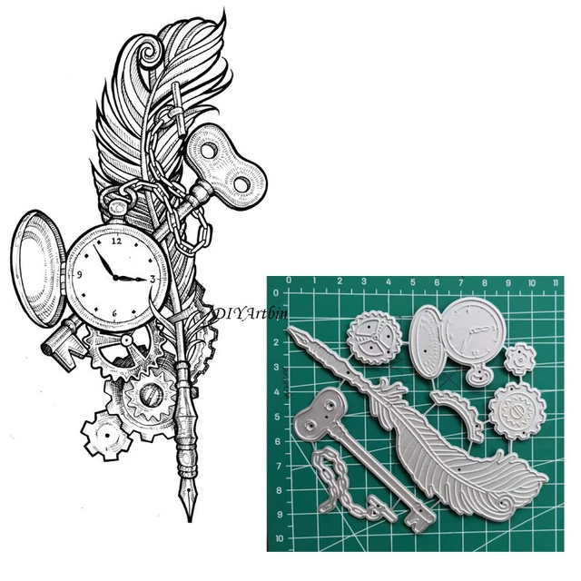 Steampunk Clock Drawing