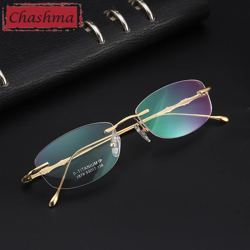 Women Rimless Glasses Top Quality Eyeglasses Light Pure Titanium ...