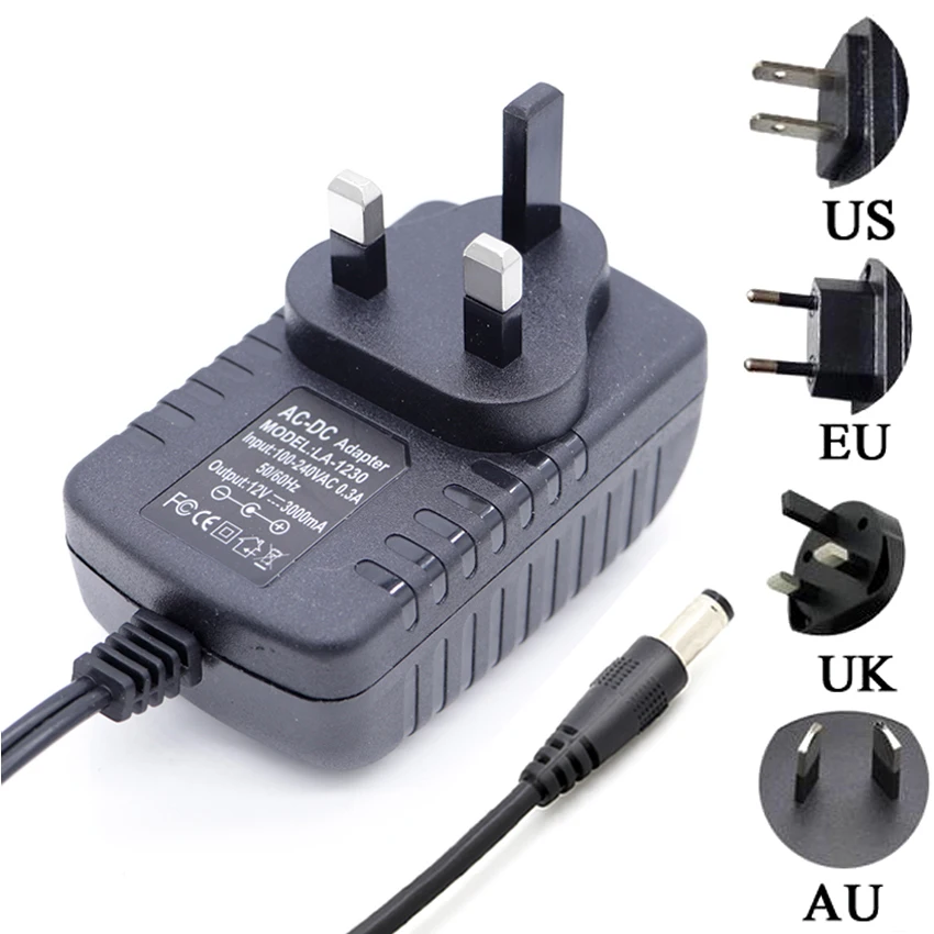 24V UK DC power adaptor 12V 2A Switching adapter 15V 9V 18V 2A AC Power ...