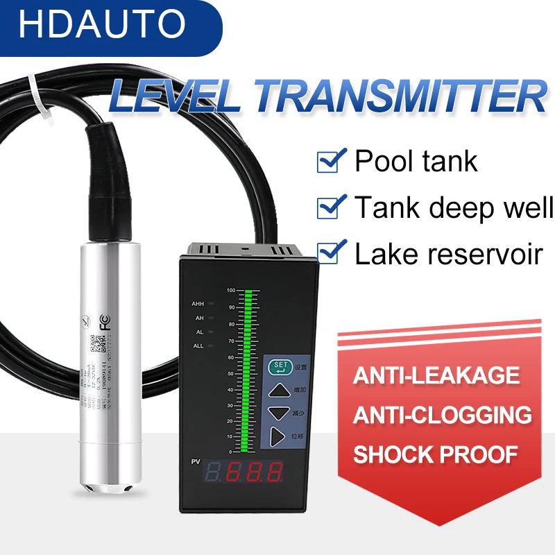 81-90m 4-20ma Deep Well Level Indicator And Sensor Monitor System Level ...