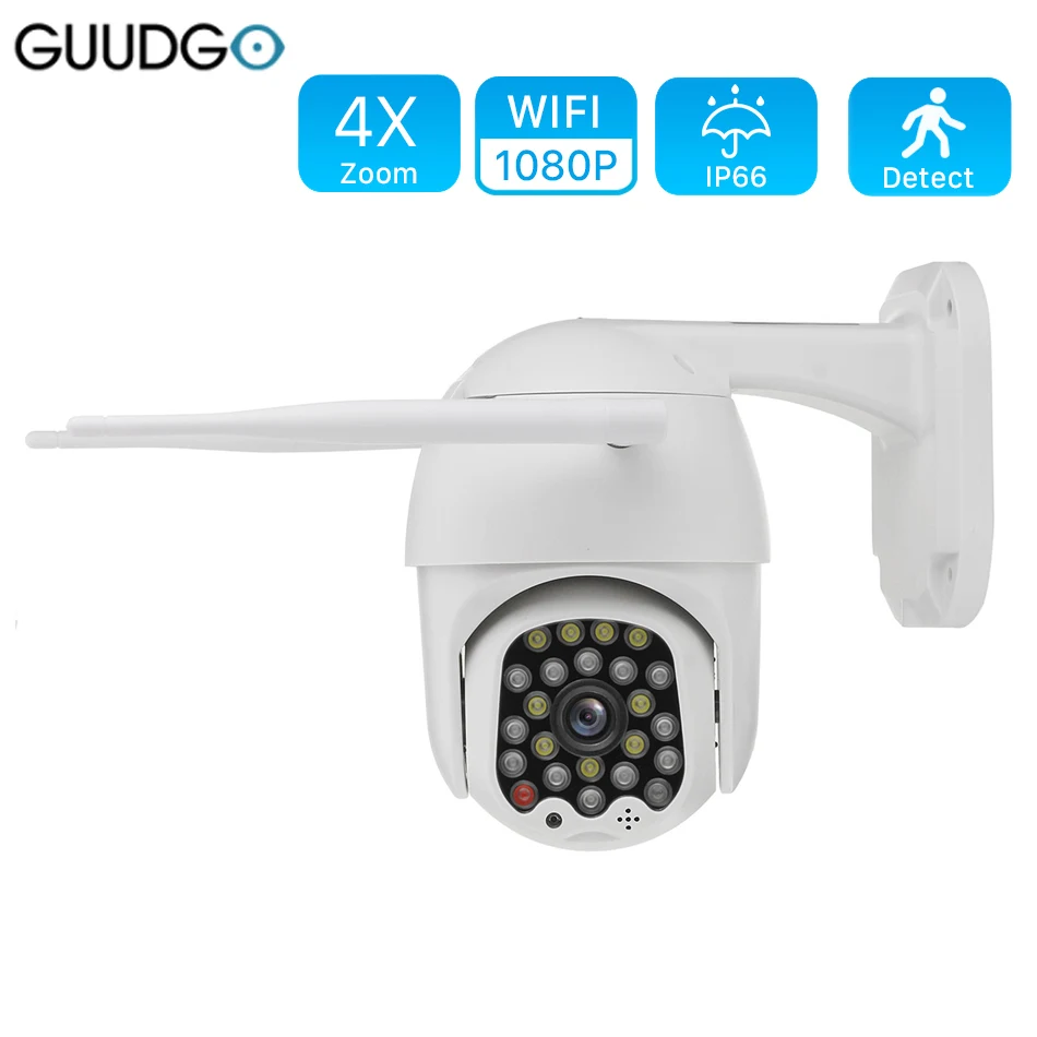 GUUDGO HD 1080P 4X Zoom 23LED Wifi IP камера безопасности ...