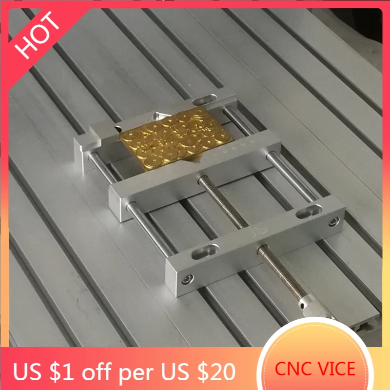 Parallel jaw vice aluminium alloy flat tongs vice for cnc engraving ...