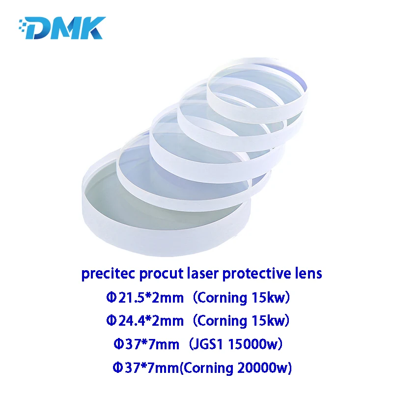 5 Pcs D21.5*2 24.4*2 37*7mm Fiber Laser Protective Window Quartz Fused ...