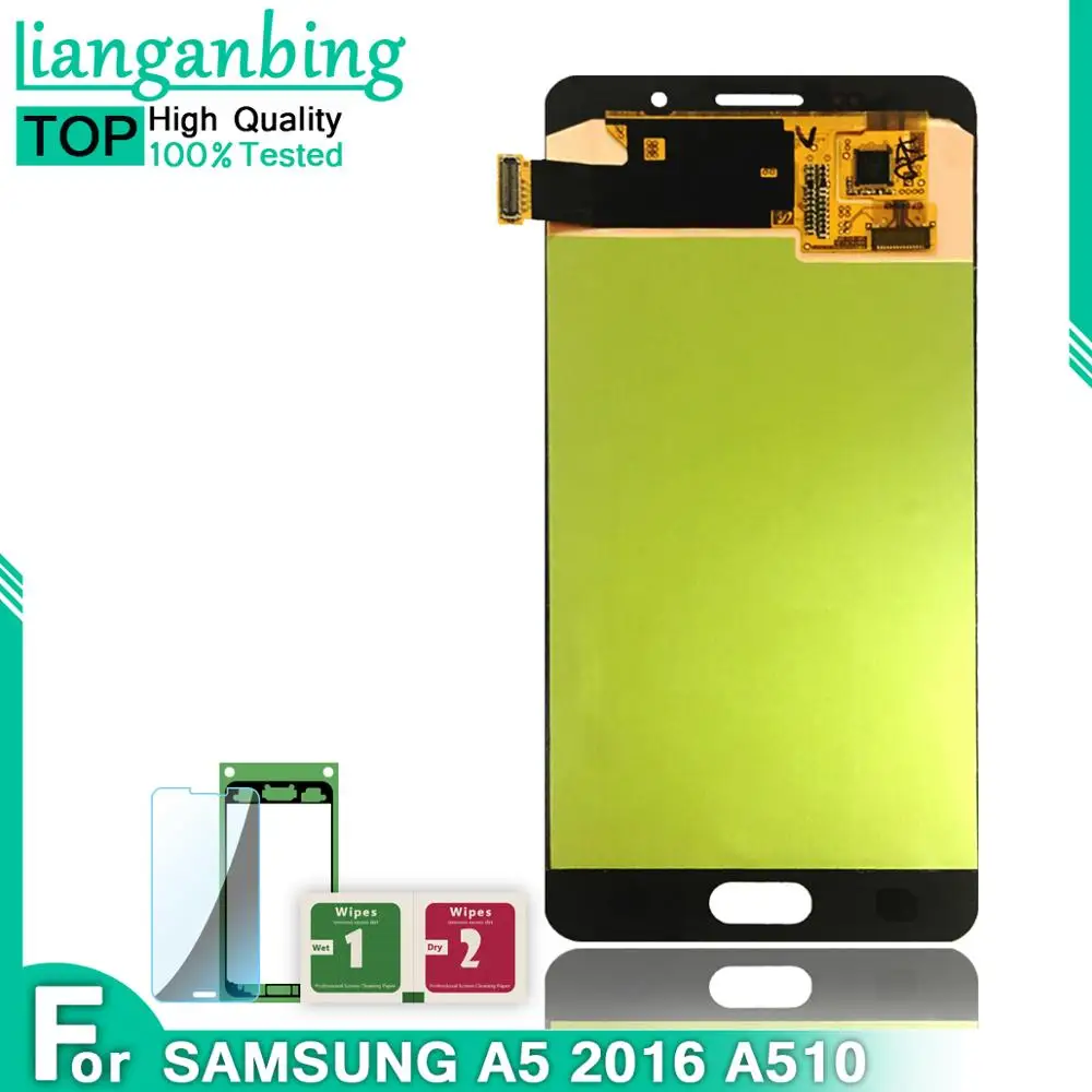 Супер AMOLED lcd A5 A510F A510M A510FD A510 дисплей протестированный ...