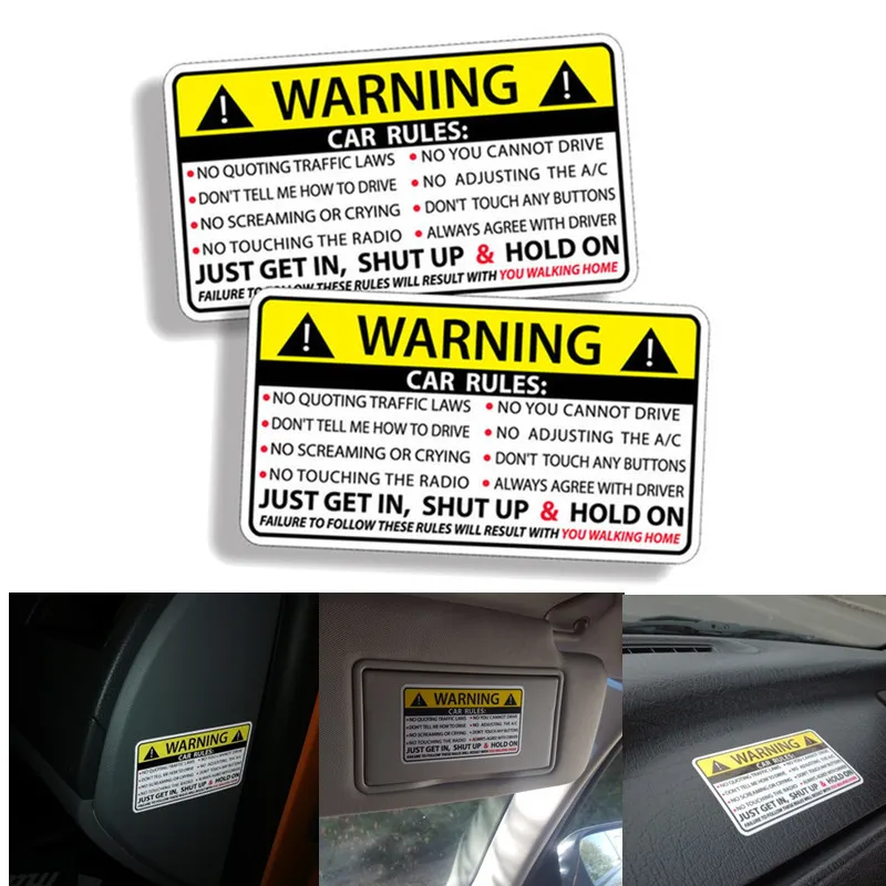 Car-Safety-Warning-Rules-Auto-Automobile-Decal-PVC-Sticker-For-Mazda ...