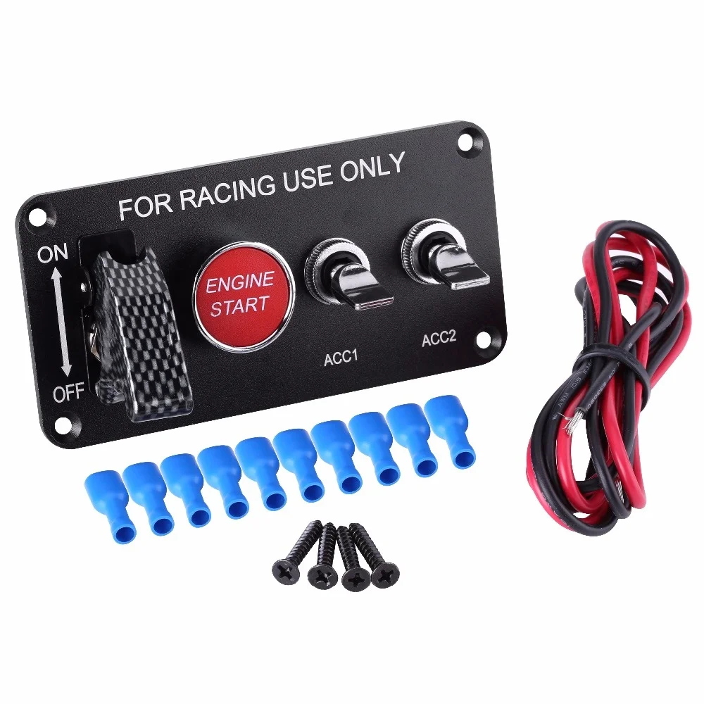 1 Set 12V 4 Group Racing Car Toggle Ignition Switch Panel Engine Start ...