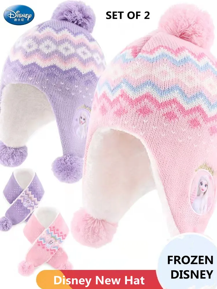 Disney Gefrorene Kinder Schal Hut Für Mädchen Elsa Anna Herbst Winter ...