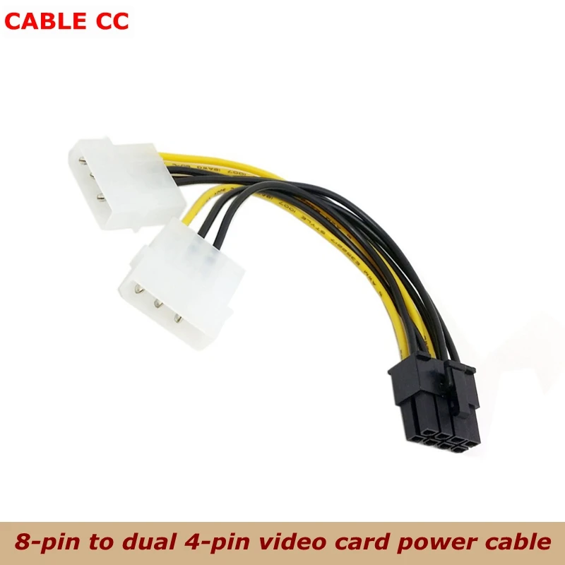 8Pin To Dual 4Pin Video Card Power Cord Y Shape 8 Pin PCI Express To ...