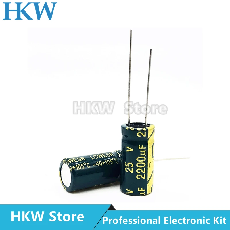 10pcs/lot 2200UF 25V 10*20mm High Frequency Low ESR / Impedance ...