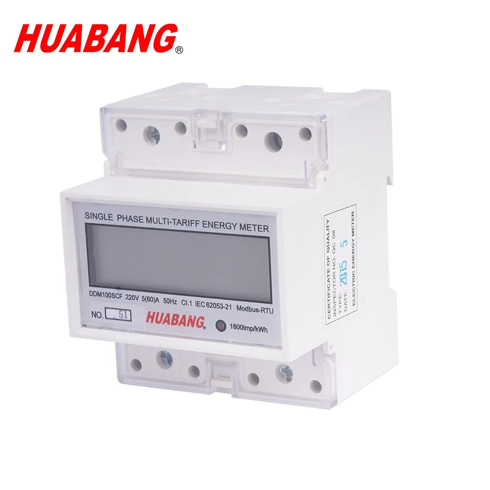 Single Phase Multi Tariff 4 TOU เวลาใช้ DIN Rail Power Meter|แคลมป์ ...