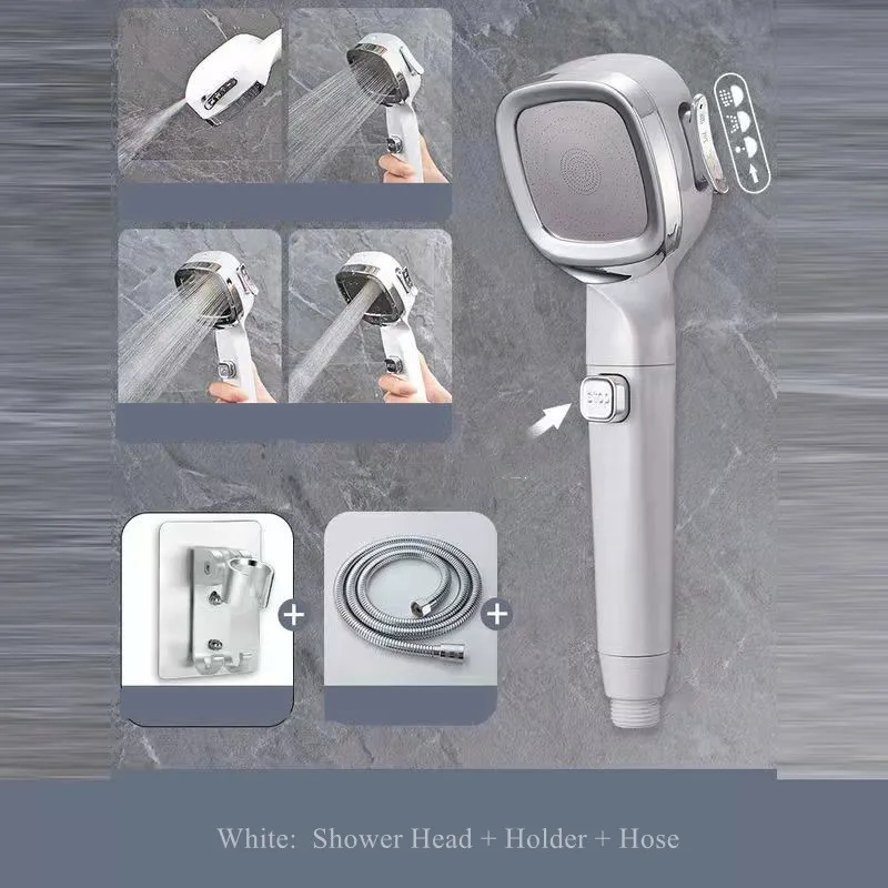Bathroom Four-speed Water Outlet Pressurized Water Stop Shower Nozzle ...