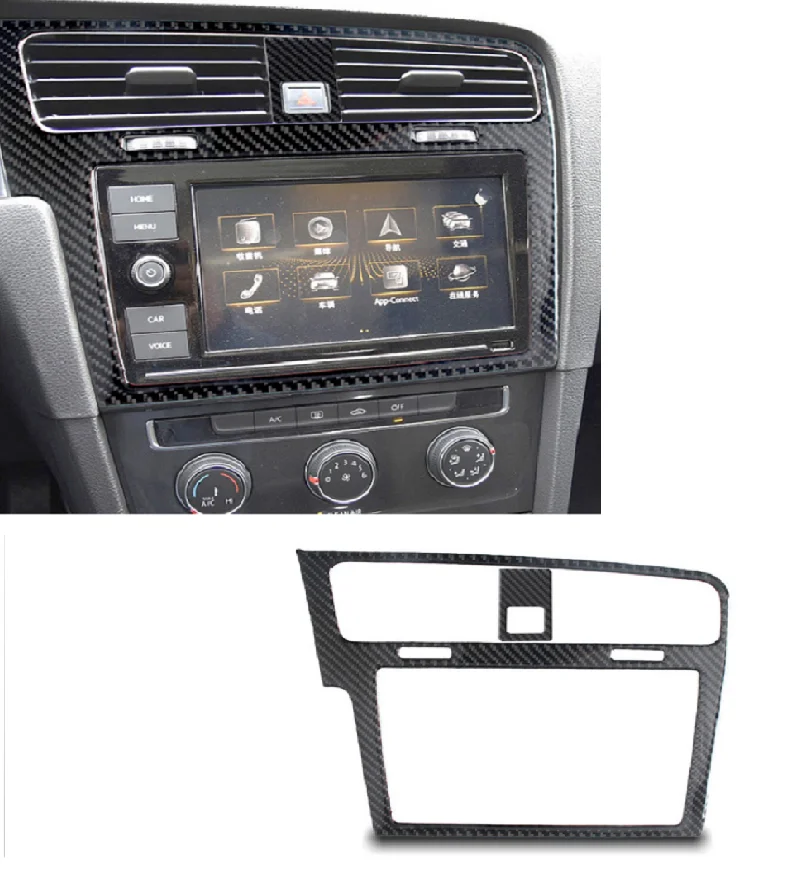 Fit For VW Golf 7 GTI R GTE GTD Mk7 2014-2019 Carbon Fiber Car Interior ...