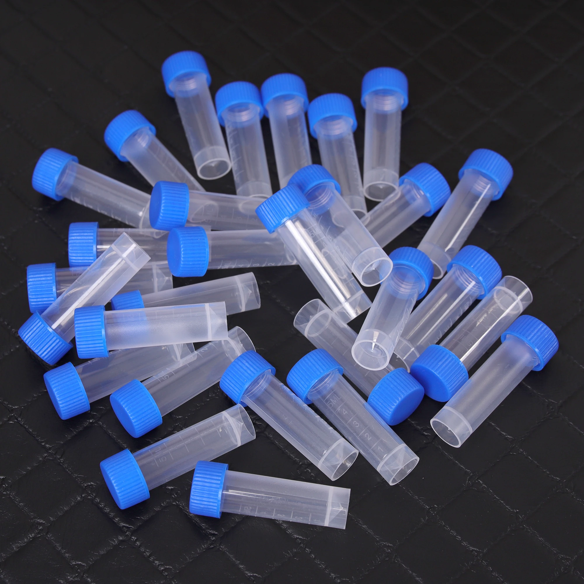 50/20/10pcs, 16 x 60 mm, Chemistry Graduated Plastic Test Tubes with ...
