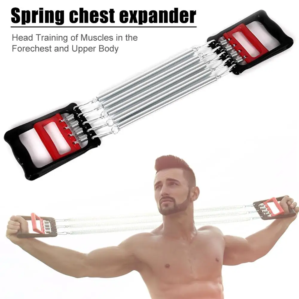 Indoor Gym Sport Spring Chest Developer Expander Tension Fitness Three ...