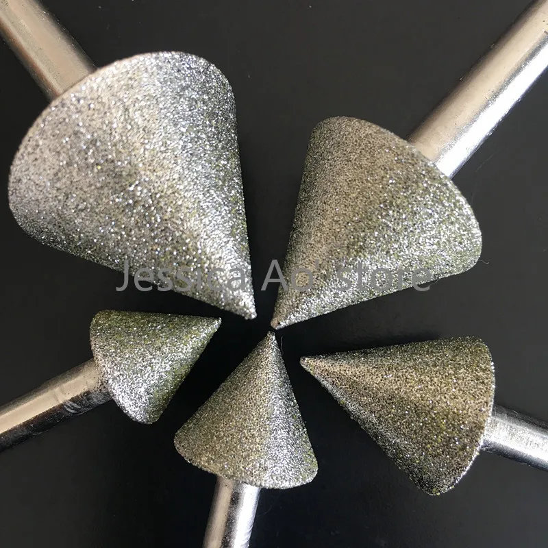 3pcs-16-30mm-60-Grit-60-Degree-Cone-Shape-Diamond-Grinding-Head ...