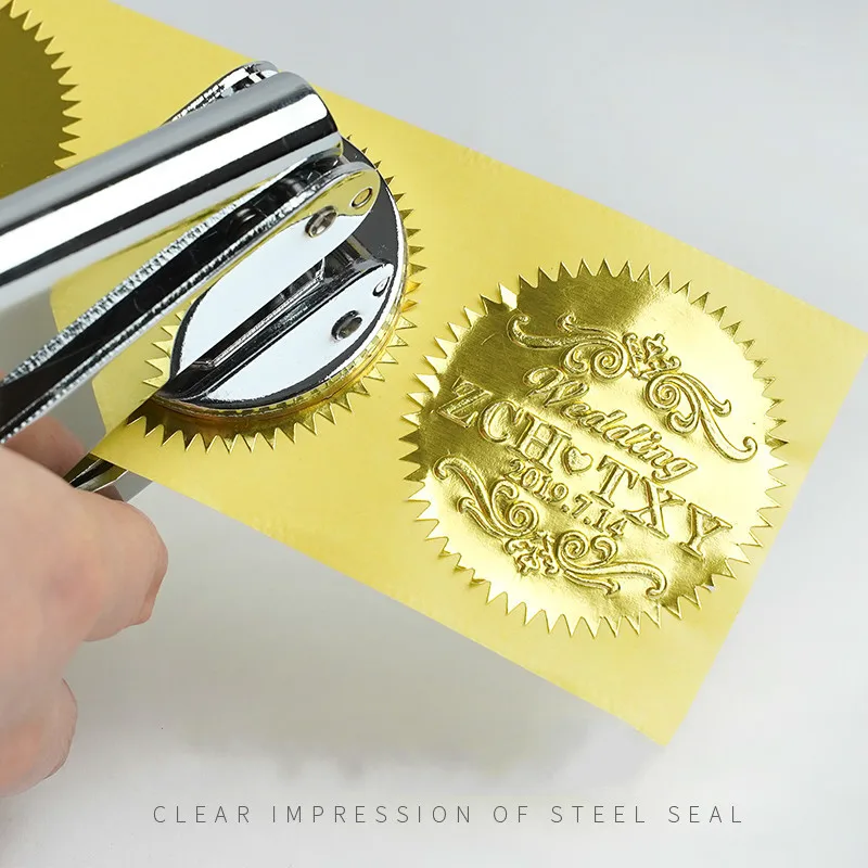 Gold-Silver-Red-Certificate-Gear-Sticker-40pcs-Steel-Seal-Sticker-Round ...