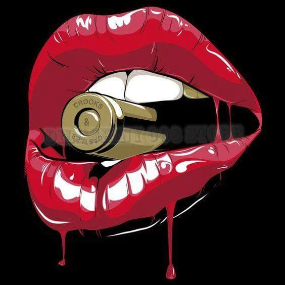 5D DIY diamond painting Sexy Clip Lips Biting bullet Diamond Embroidery ...