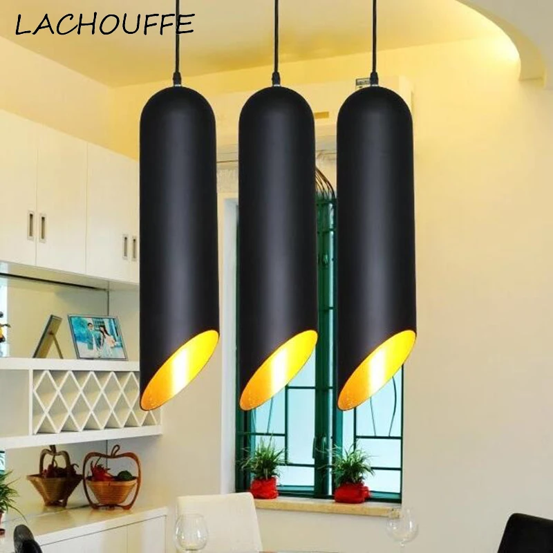 Modern Pipe Pendant Lights Long Cylinder Led Hanglamp for Bedroom ...