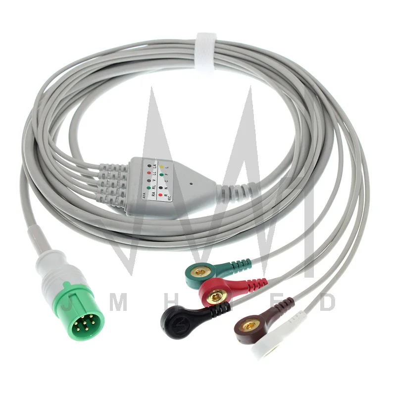 7Pin-ECG-EKG-3-5-Lead-one-piece-Cable-and-Electrode-for-CONTEC-CMS7000 ...