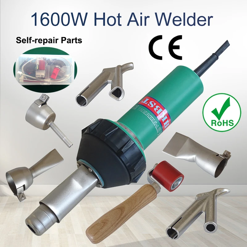 Free Shipping 1600w Hot Air Welder Plastic Welding Heat Gun For Pp/pvc ...