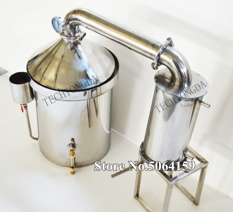 304 스테인리스 스틸 알코올 증류기 및 액세서리, 대용량 구리, DIY 홈 워터 와인 에센셜 오일 양조 키트, 32L|증류주 생산자| - AliExpress