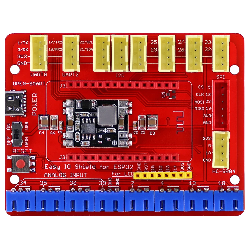 OPEN SMART Easy IO Shield, ESP32 Easy plug 다채로운 XH 2.54mm 소켓 센서 모듈, Arduino용 확장 보드|산업용 컴퓨터 및 ...