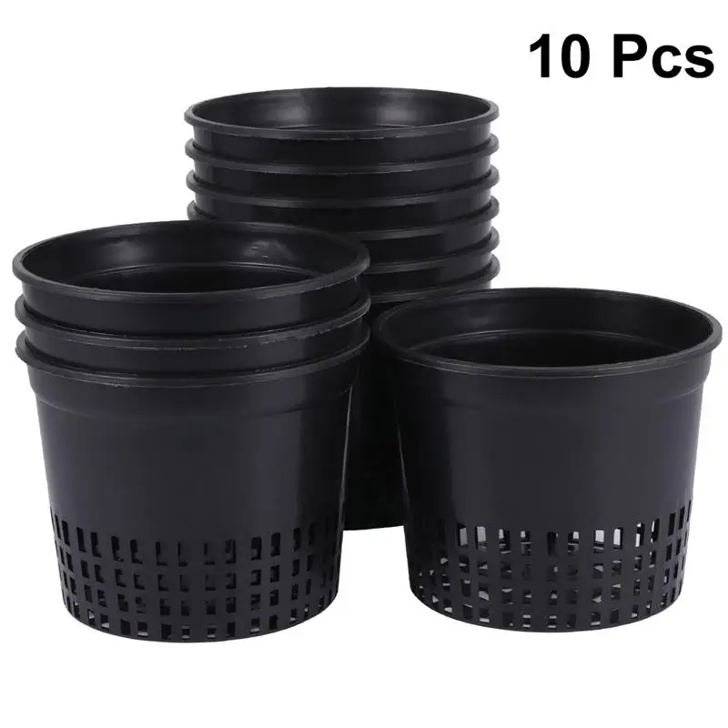 10PCS-Plastic-Growing-Planter-Potss-Planting-Soilless-Hydro-Pot ...